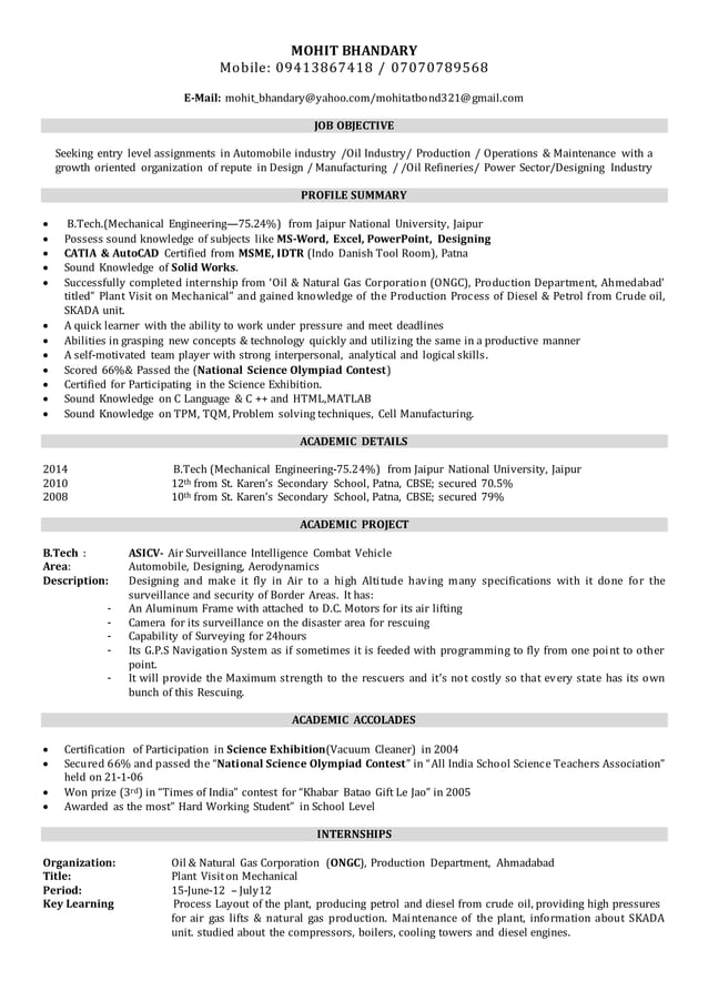 mohit resume 1 (2) | PDF