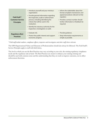 Regulators Code of Practice | PDF