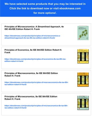 Principles of Economics: A Streamlined Approach, 4e ISE 4th/ISE Edition ...