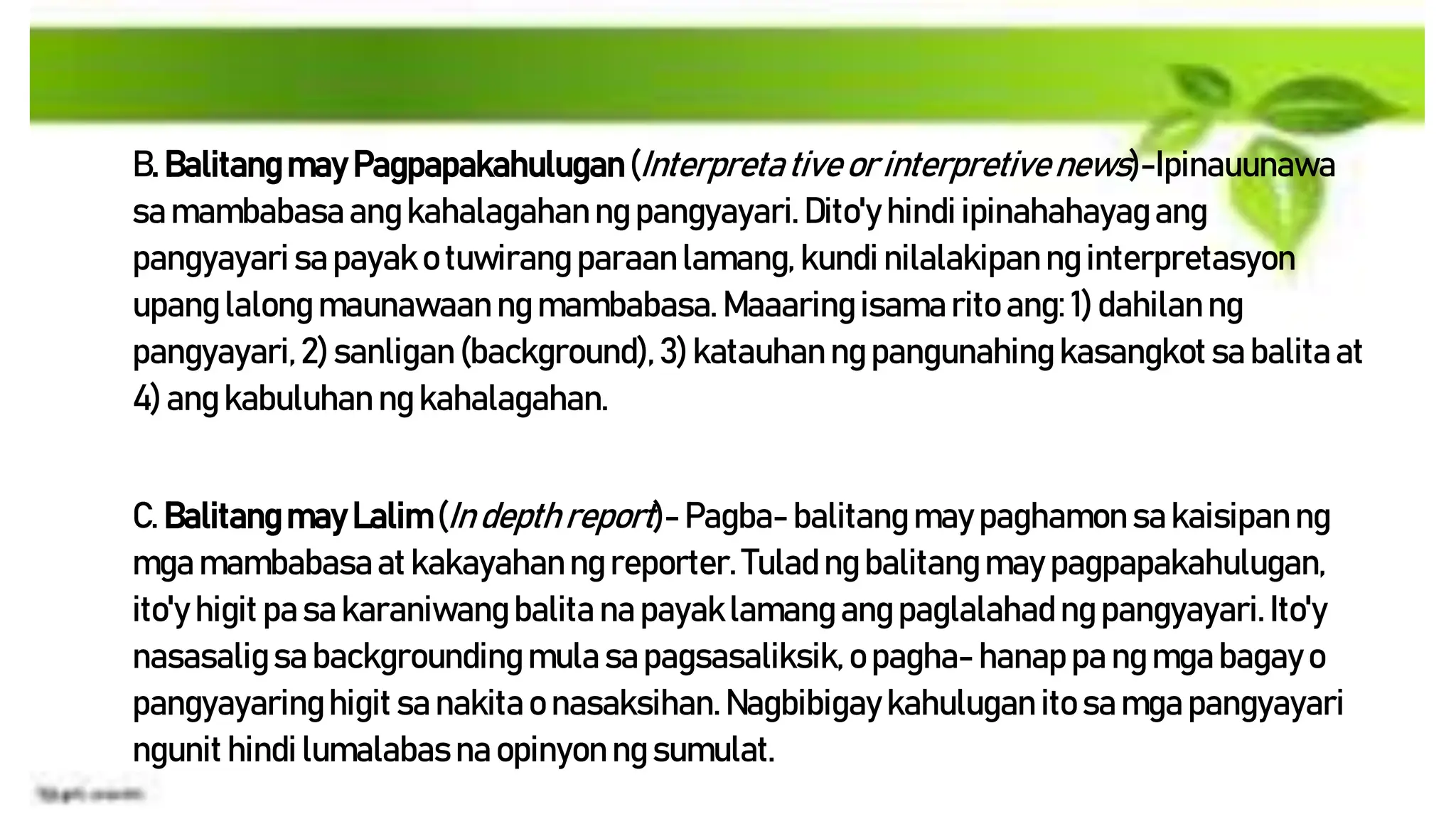 Mga Uri ng Balita 1234578939739292872.pptx