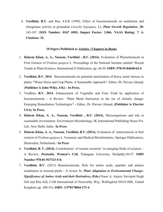 2014 CV of Prof. BVV doc | PDF