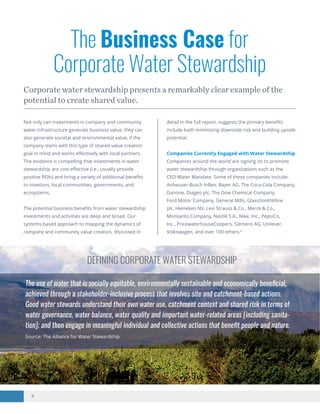 Executive Summary - Water Stewardship in Africa Frontier Shared Value | PDF