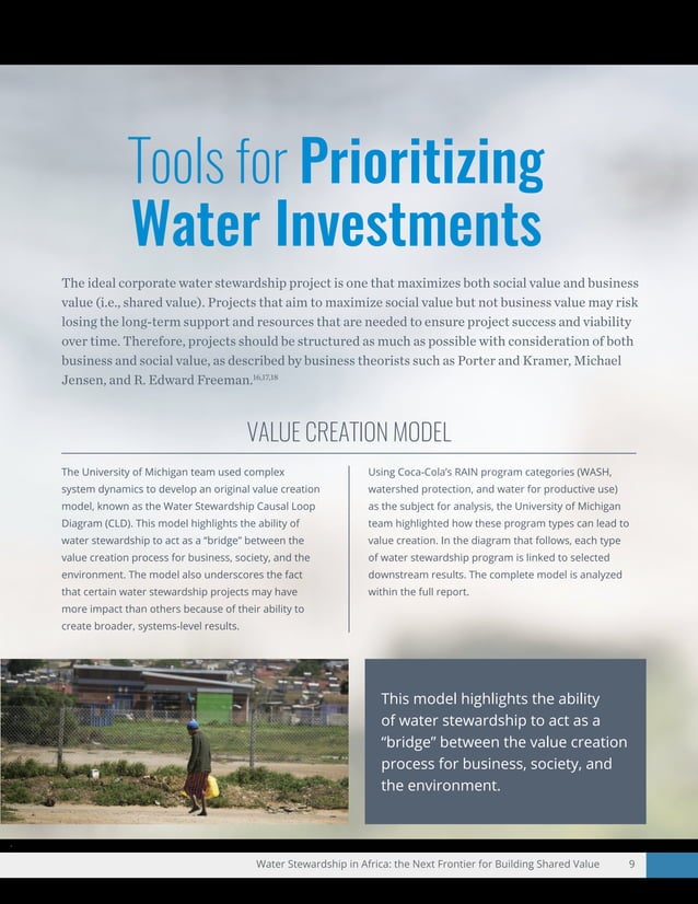 Executive Summary - Water Stewardship in Africa Frontier Shared Value | PDF