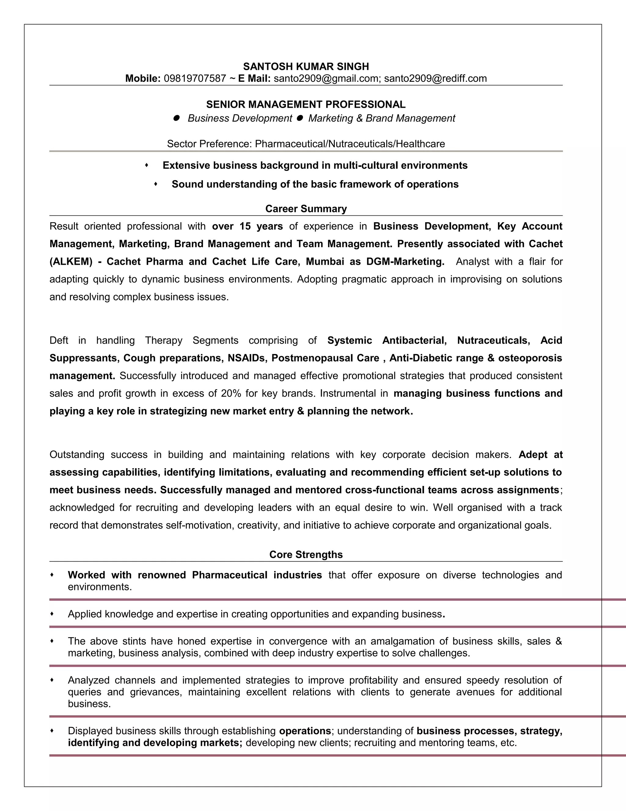 CV SANTOSH updated | PDF