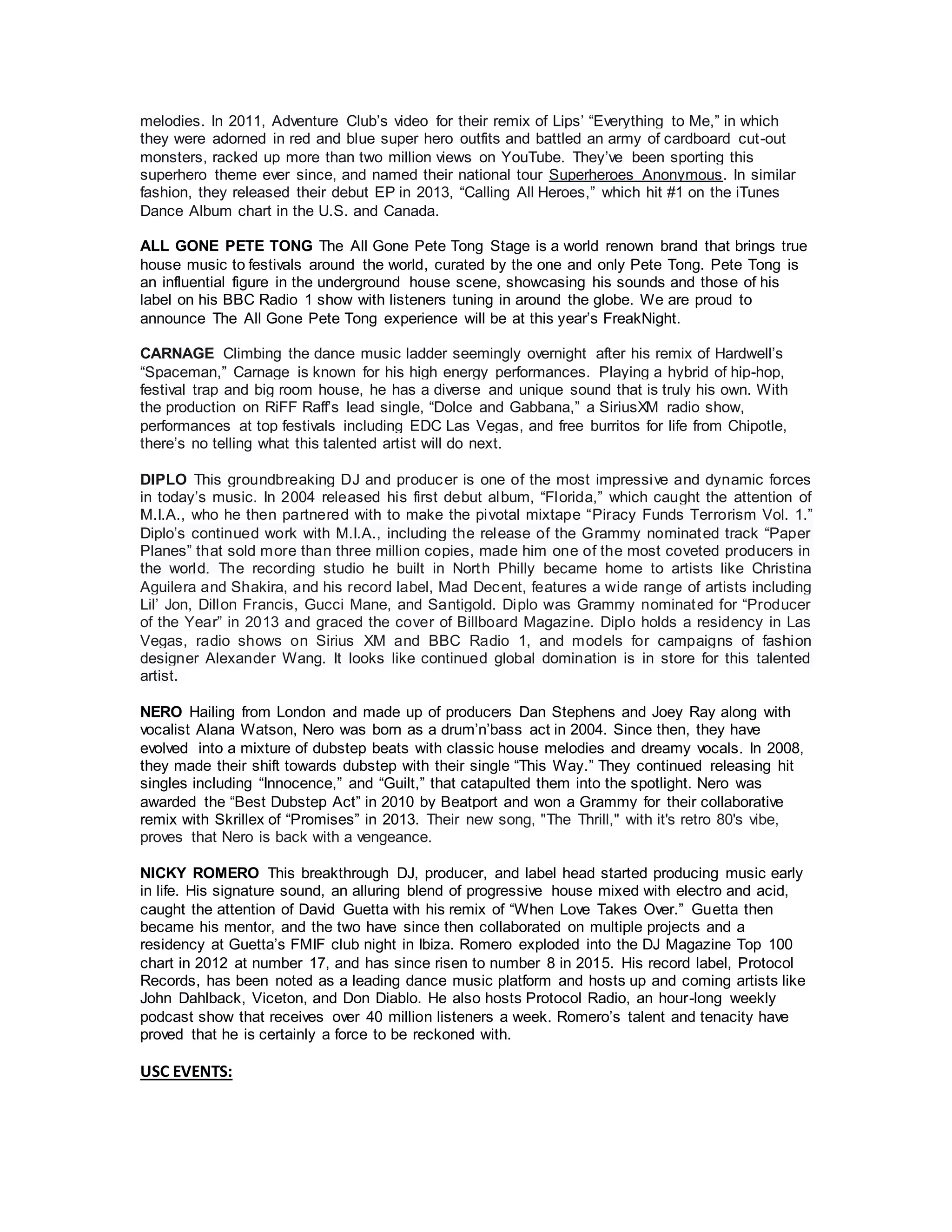 FreakNight Press Release | DOCX