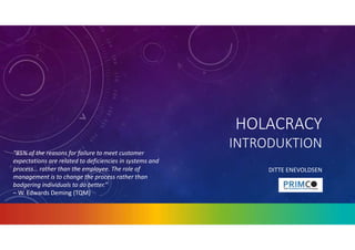 HOLACRACY kort intro PRIMCO | PPT