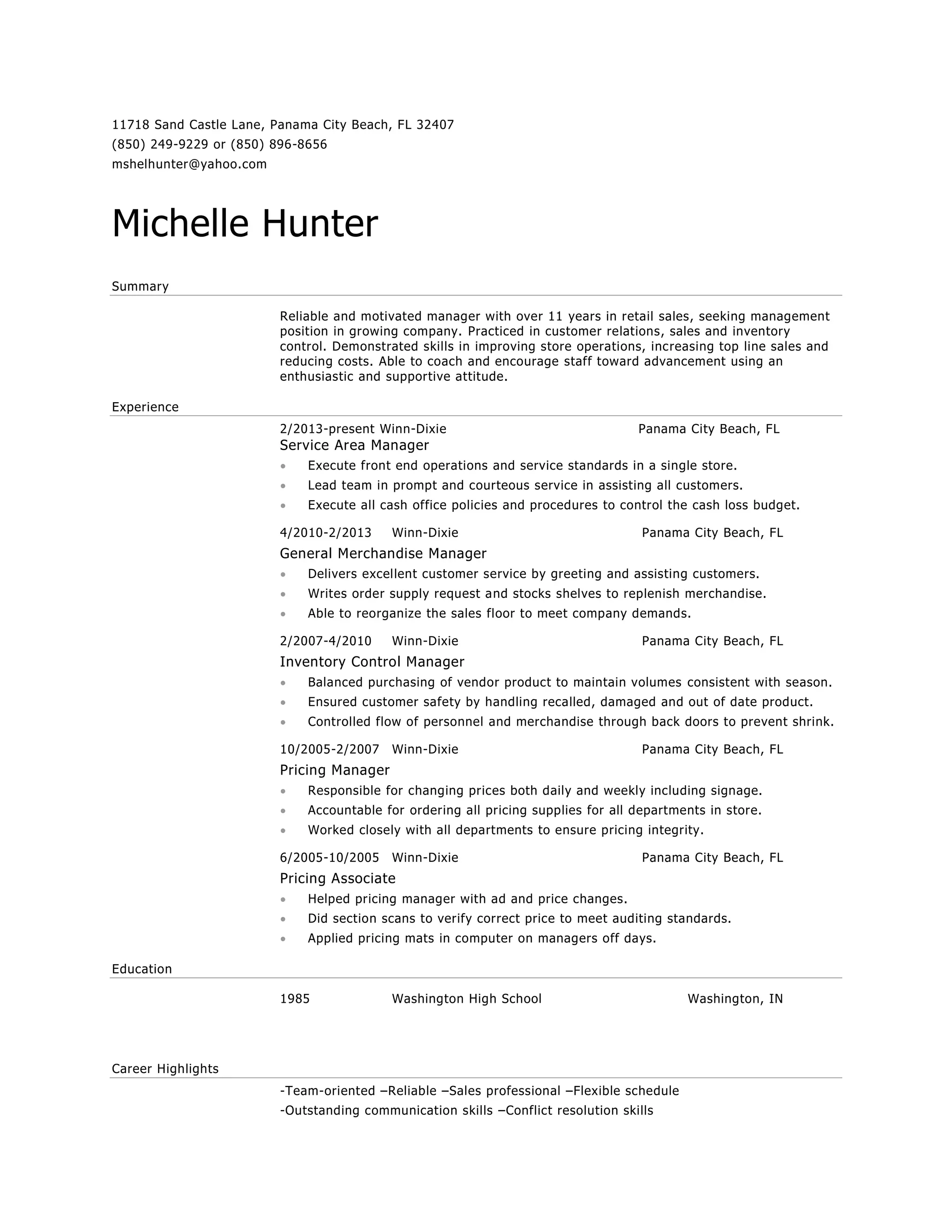 Michelle Hunter | PDF