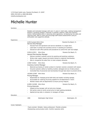 Michelle Hunter | PDF