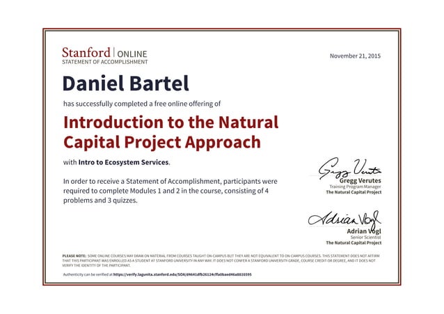 151121 - Introduction to the Natural Capital Project Approach | PDF