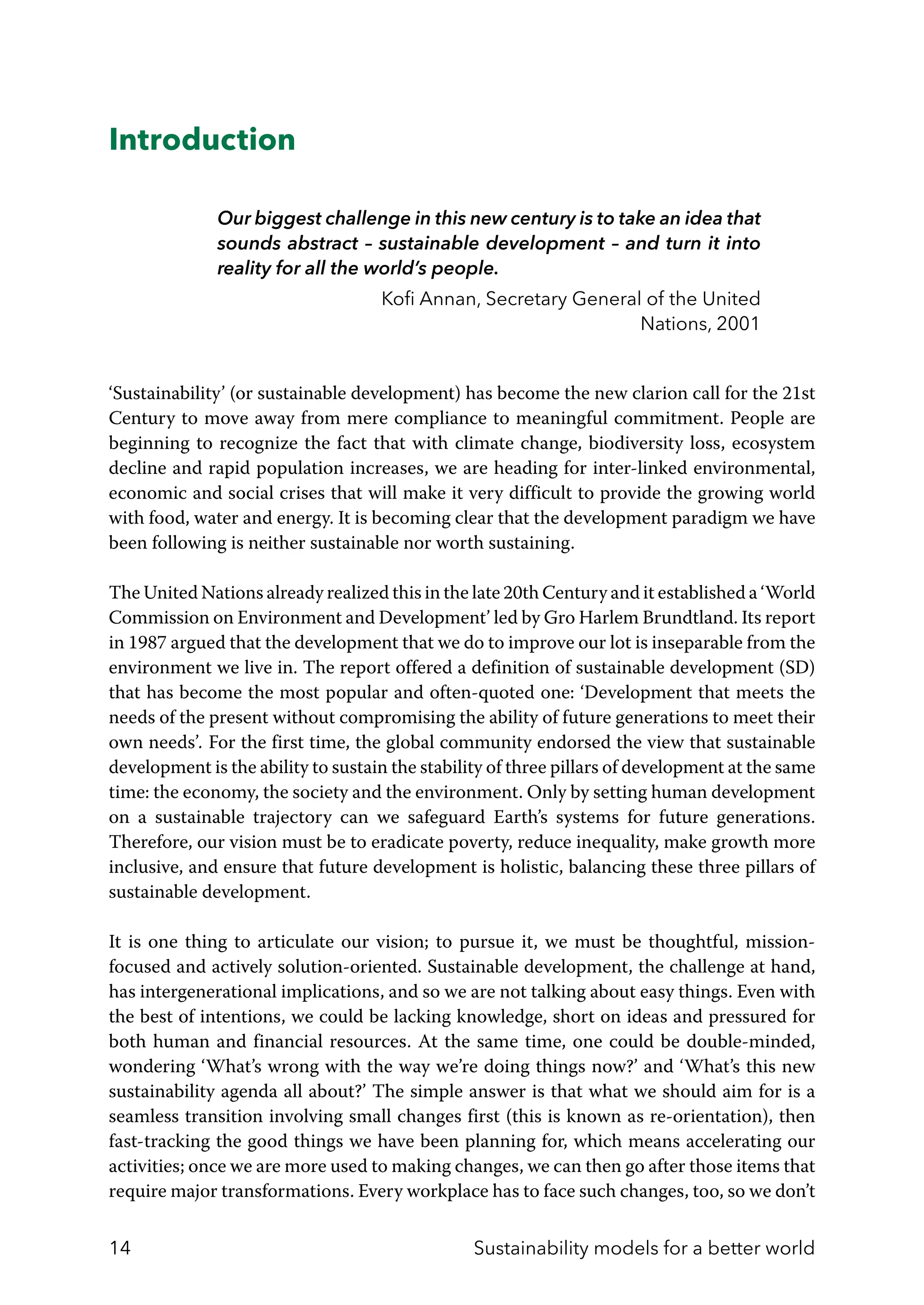 Sustainability Models For A Better World Koshy Kanayathu Chacko | PDF