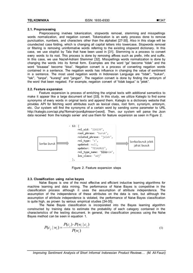 Improving Sentiment Analysis of Short Informal Indonesian Product Reviews using Synonym Based ...