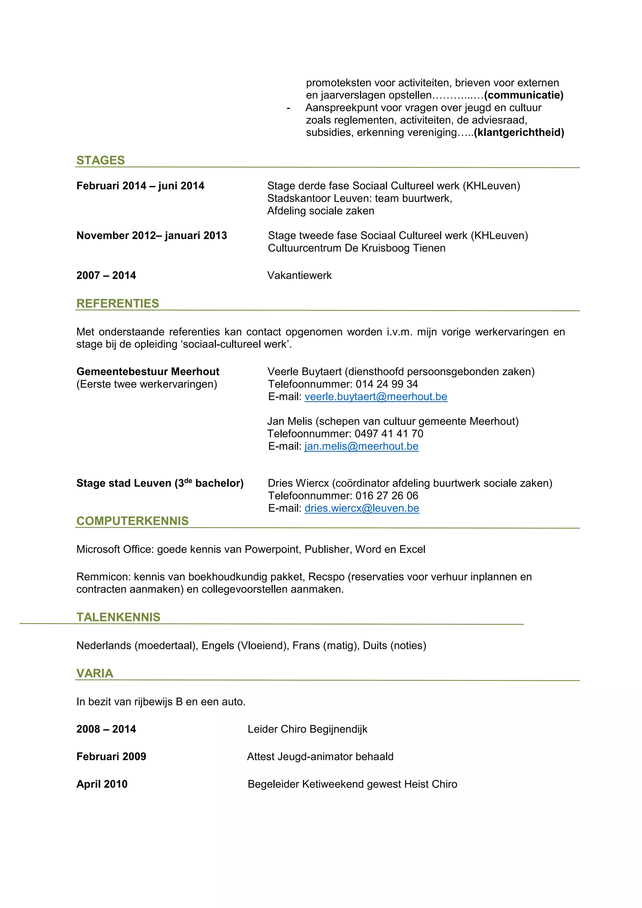 Curriculum Vitae 2016 | PDF