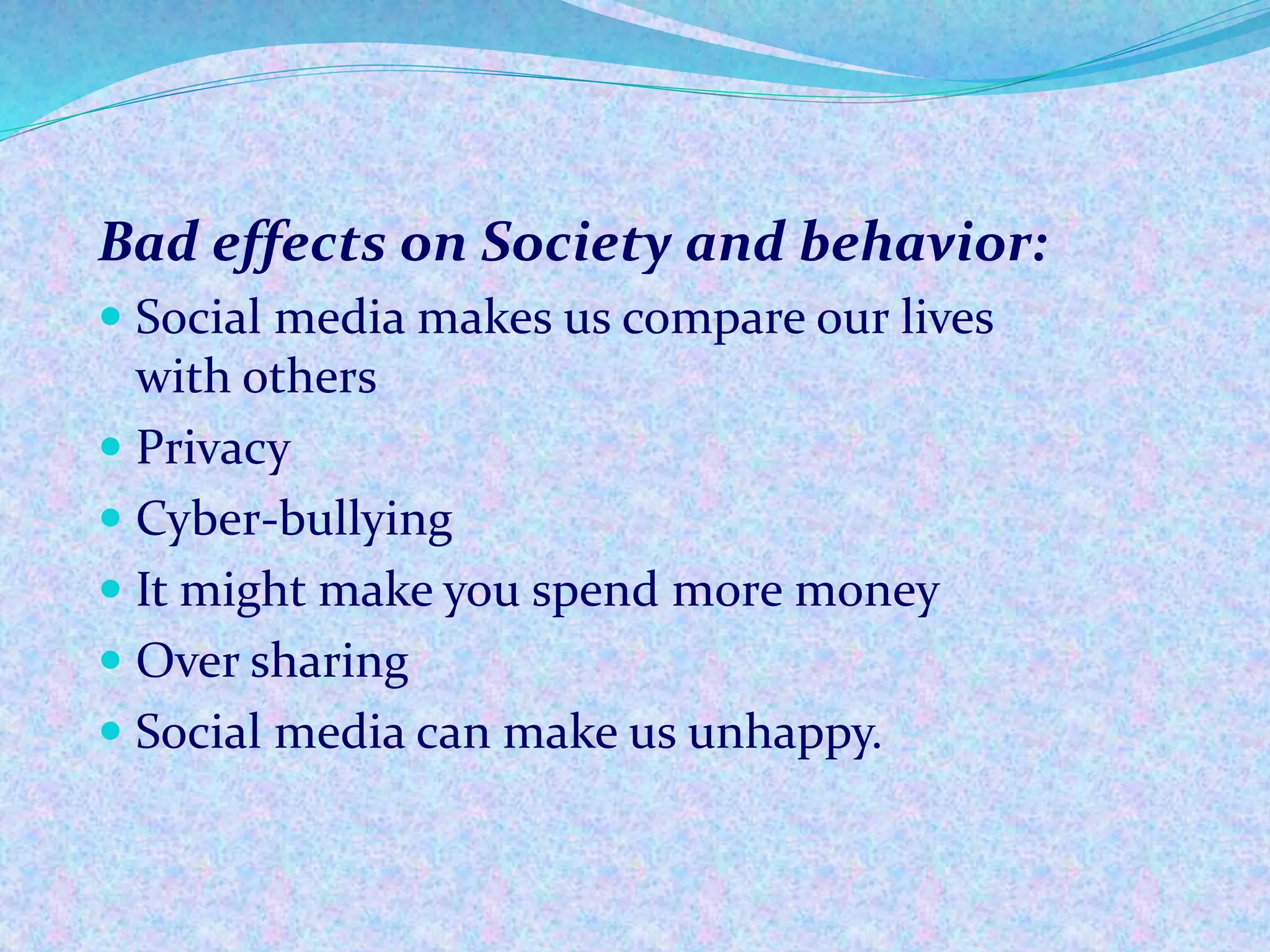 Effects of Social Media | PPTX