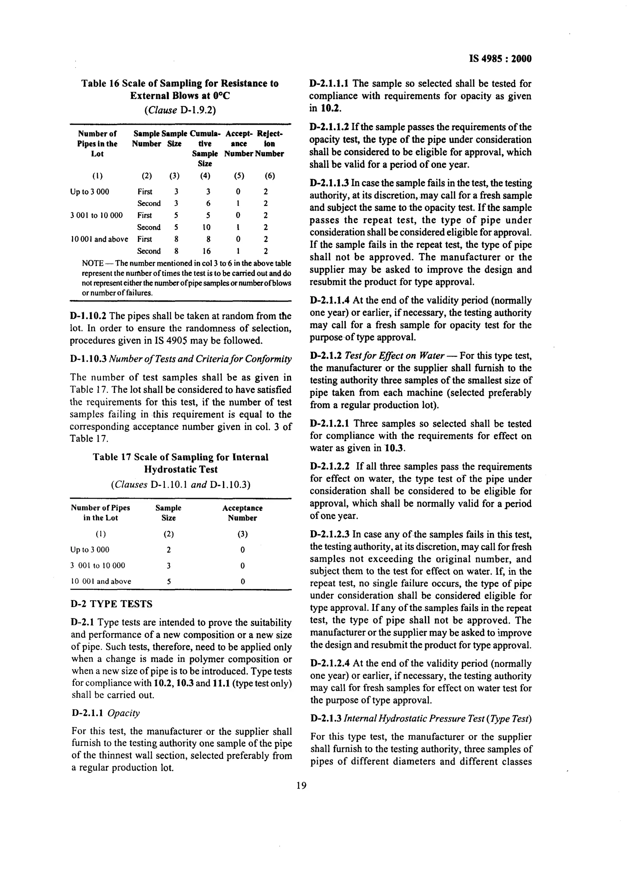 IS 4985 : 2000 | PDF