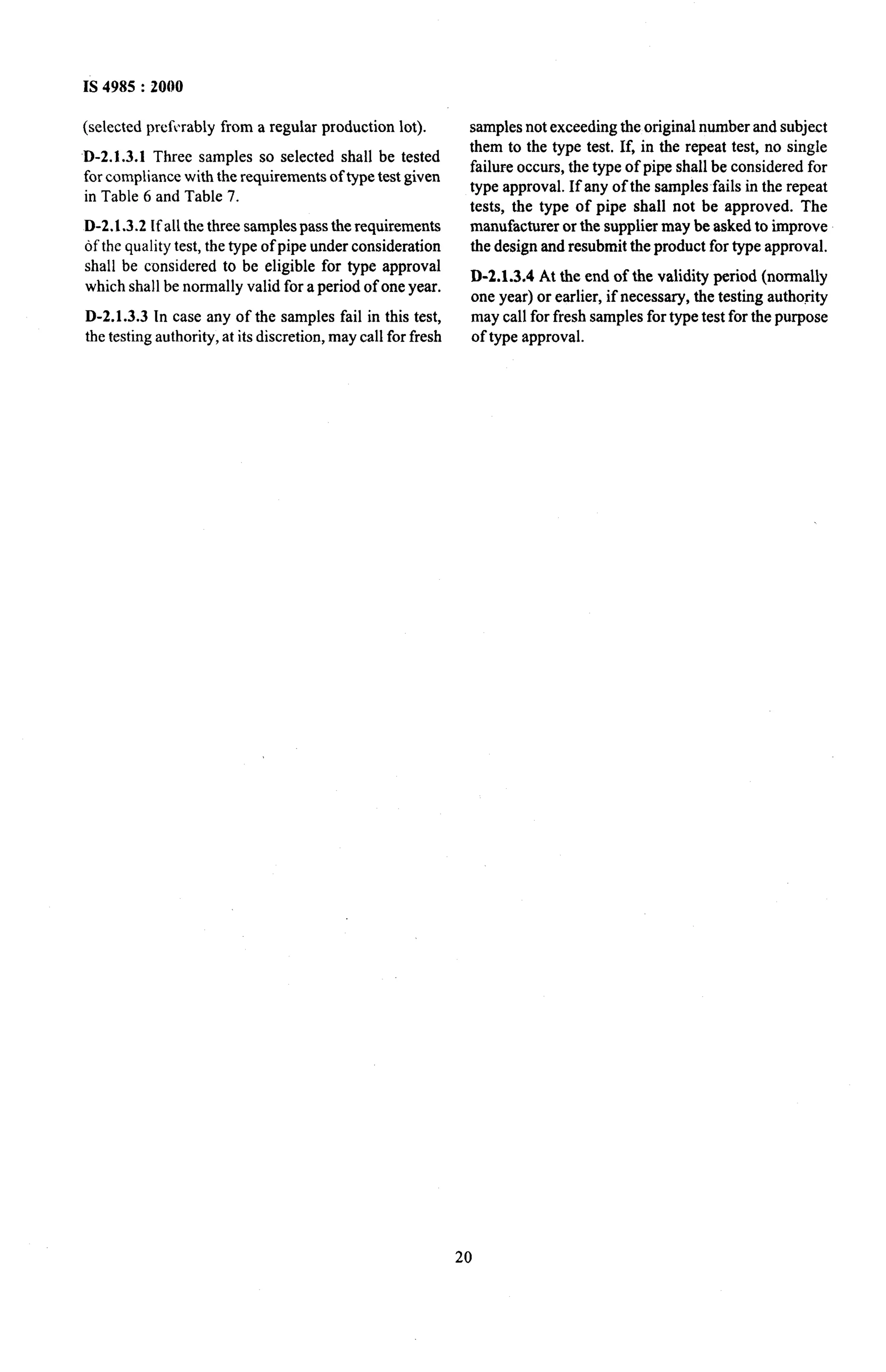 IS 4985 : 2000 | PDF