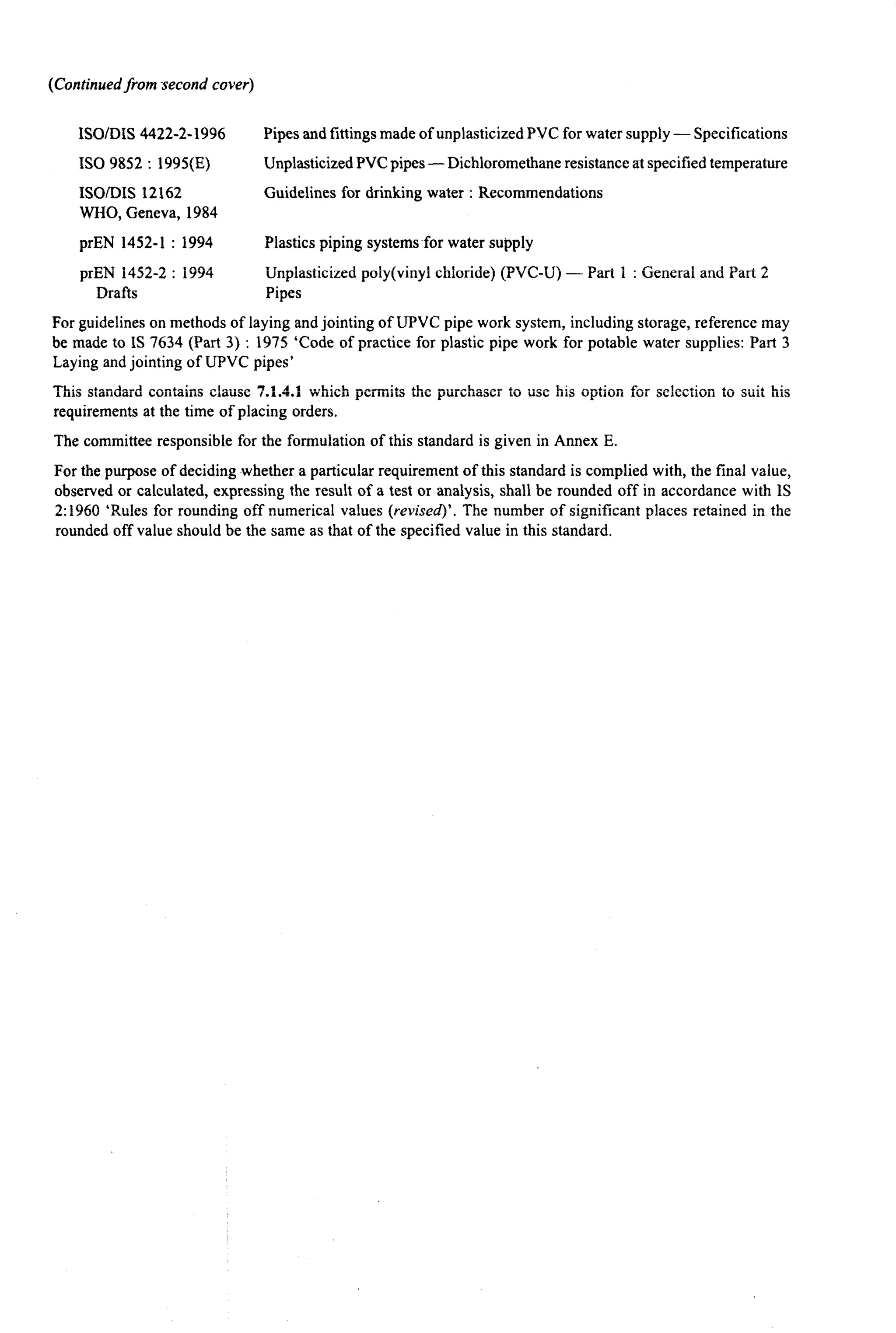 IS 4985 : 2000 | PDF