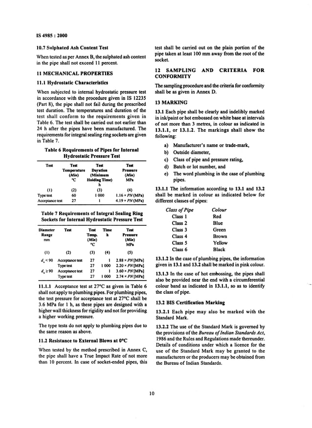 IS 4985 : 2000 | PDF | Chemistry | Science