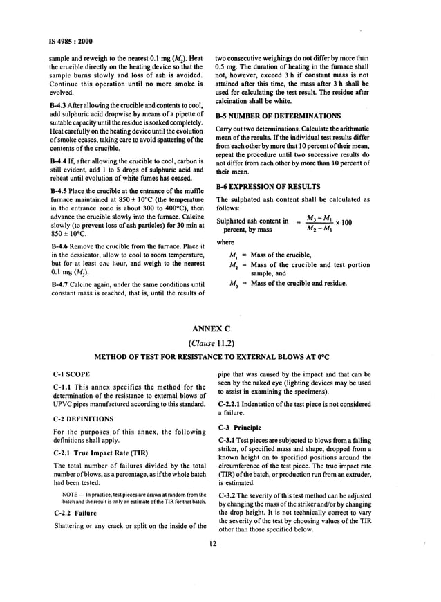 IS 4985 : 2000 | PDF | Chemistry | Science