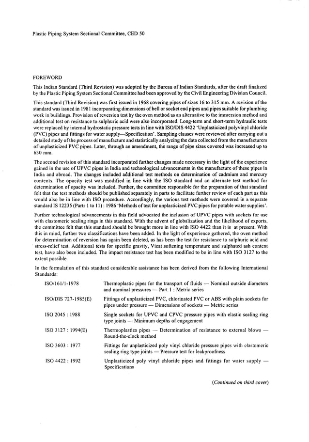 IS 4985 : 2000 | PDF | Chemistry | Science