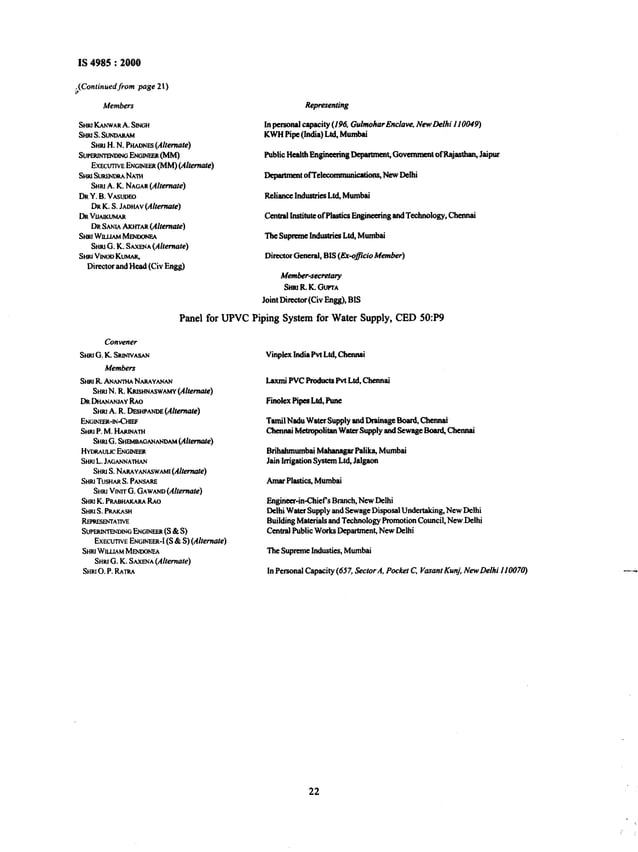 IS 4985 : 2000 | PDF | Chemistry | Science