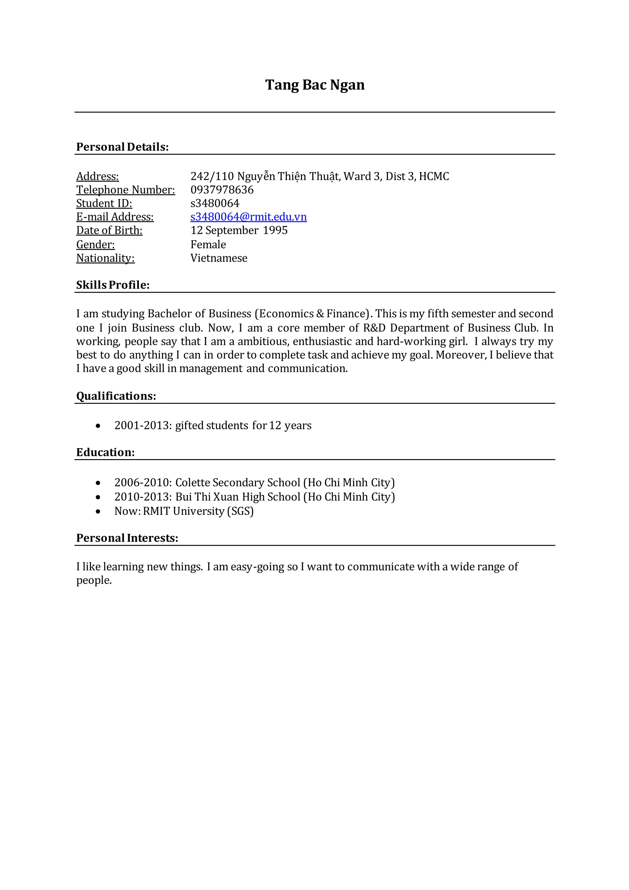 Tang Bac Ngan | DOCX