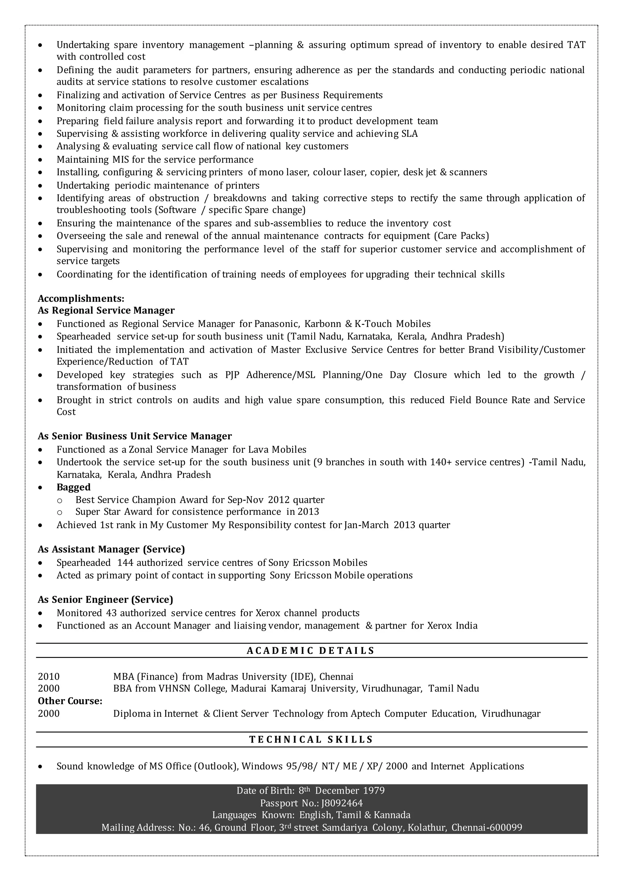 Vasanthakumar Resume | PDF
