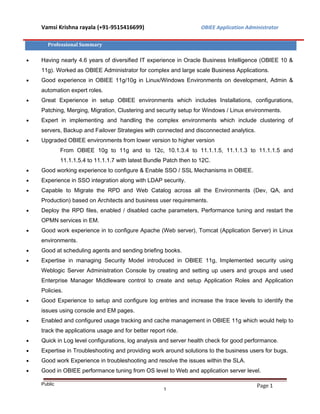 Vamsi_Obiee_Admin | PDF