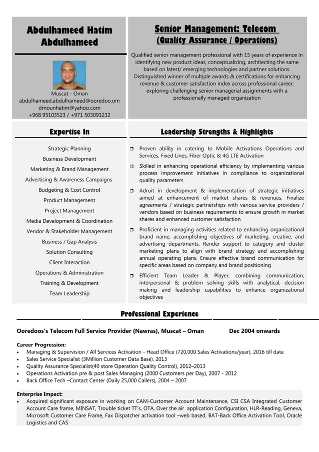 Resume - Abdulhameed Hatim Abdulhameed | DOC