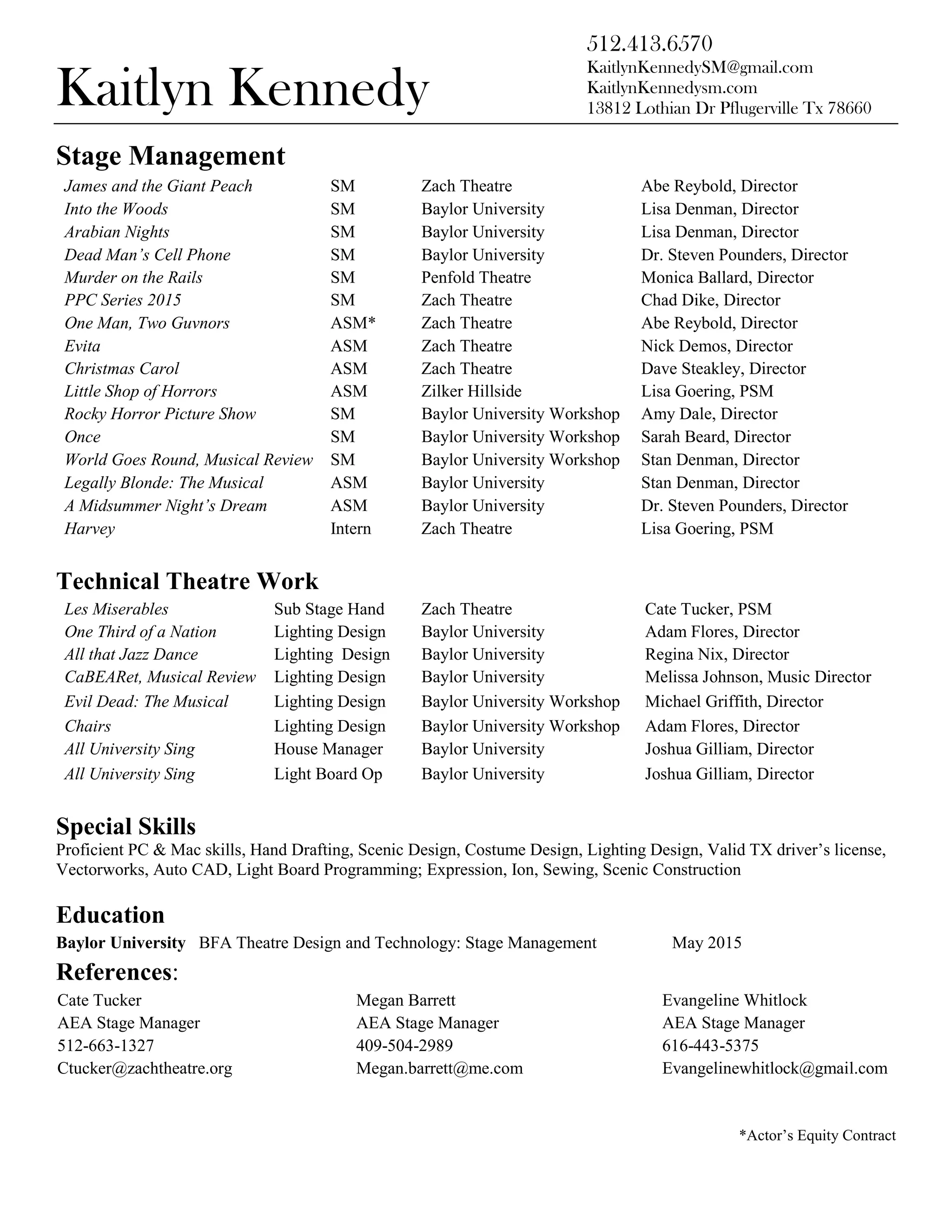 Kaitlyn Kennedy Resume 6.1.2016