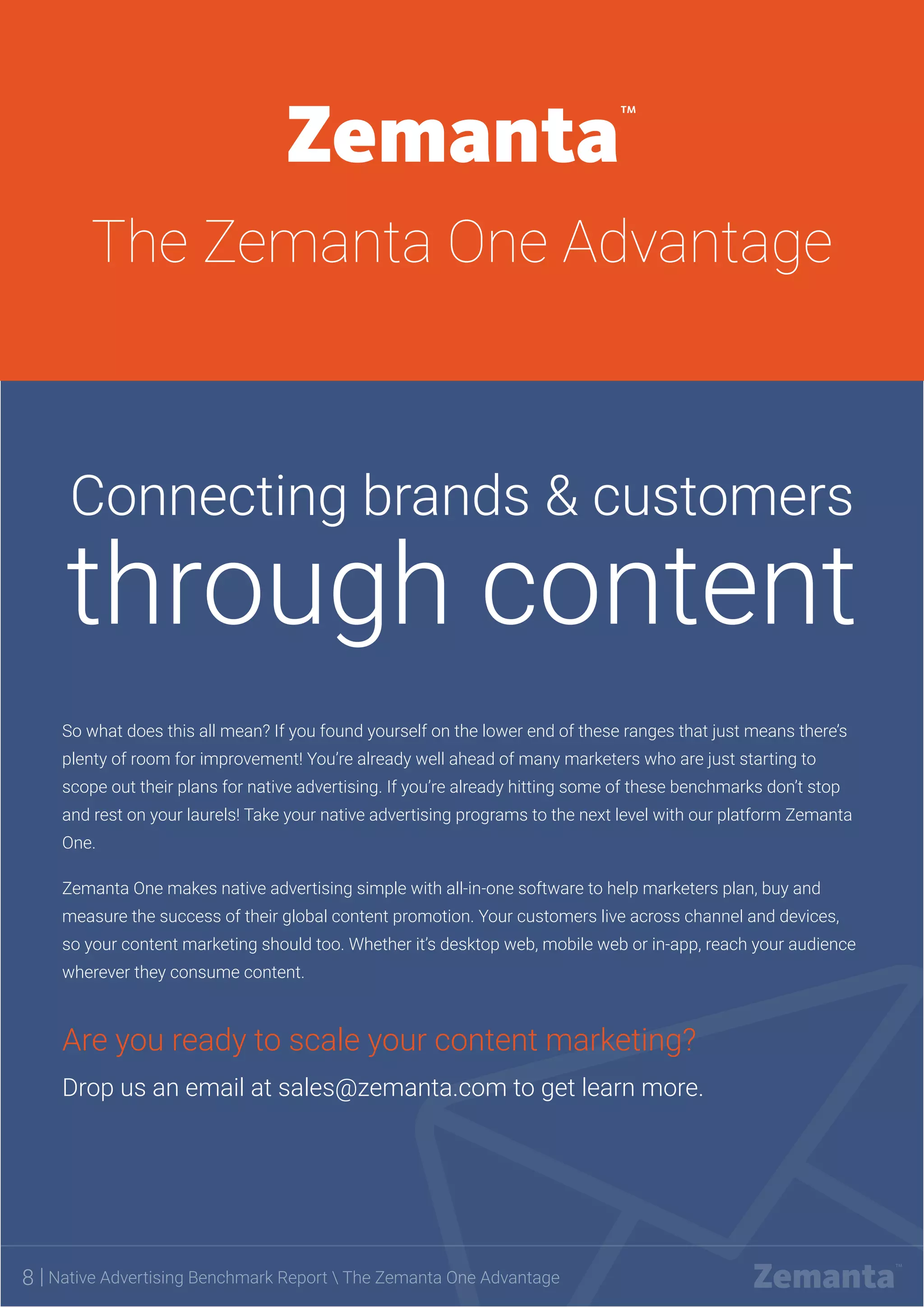 Zemanta Native Ads Benchmark Report | PDF