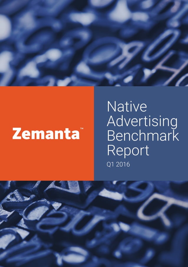 Zemanta Native Ads Benchmark Report | PDF