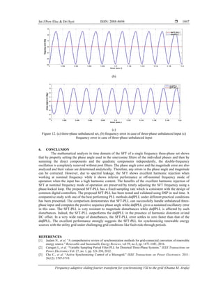Frequency adaptive sliding fourier transform for synchronizing VSI to the grid | PDF