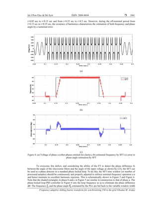 Frequency adaptive sliding fourier transform for synchronizing VSI to the grid | PDF