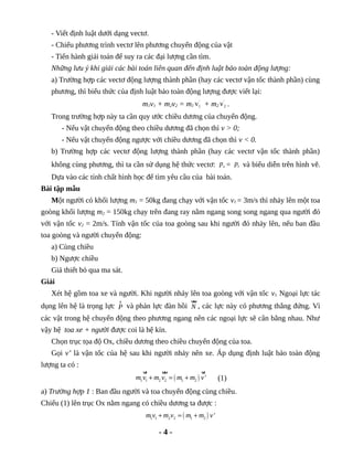 Tiểu luận Hệ thống bài tập chương các định luật bảo toàn. | PDF