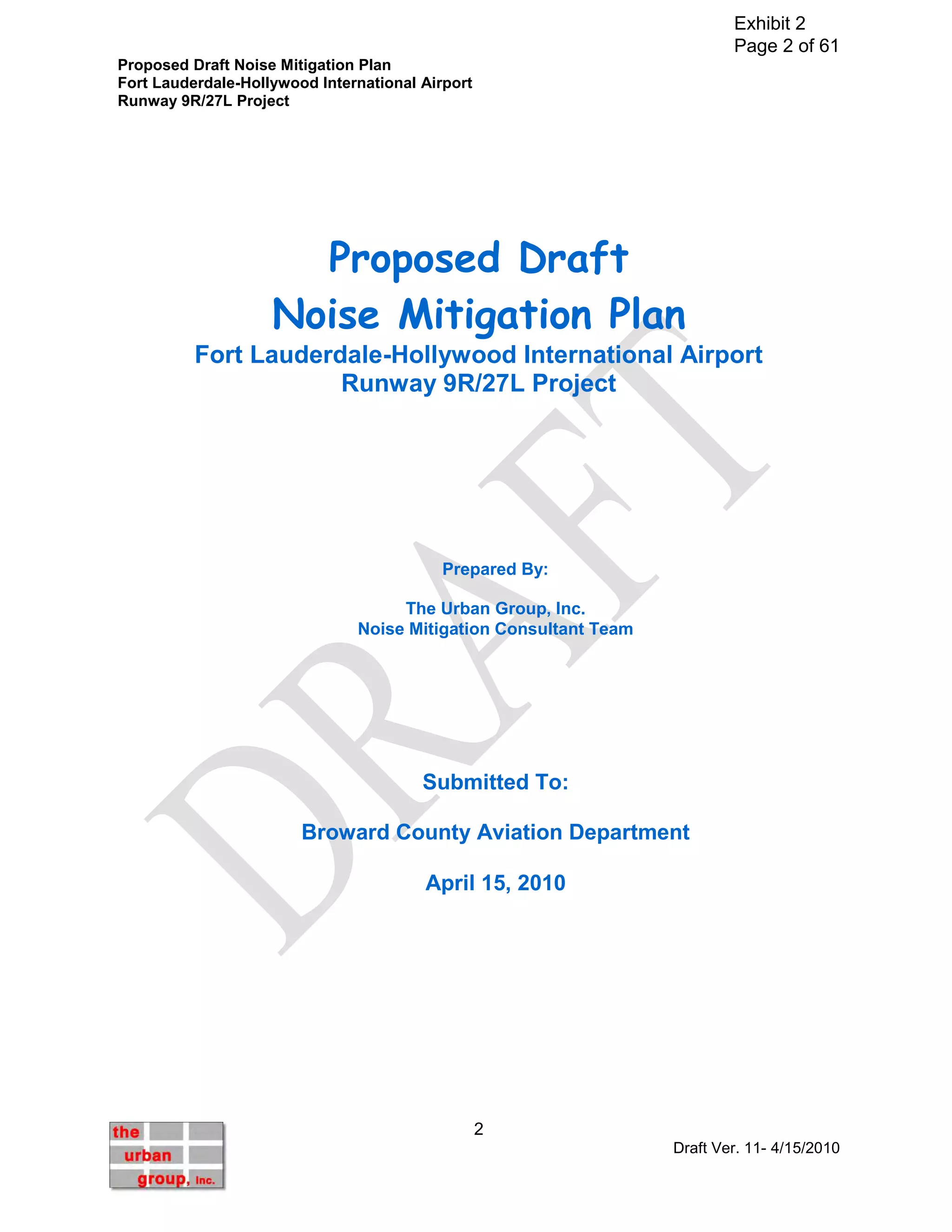 Noise Mitigation Plan 4/27/10 County Meeting | PDF