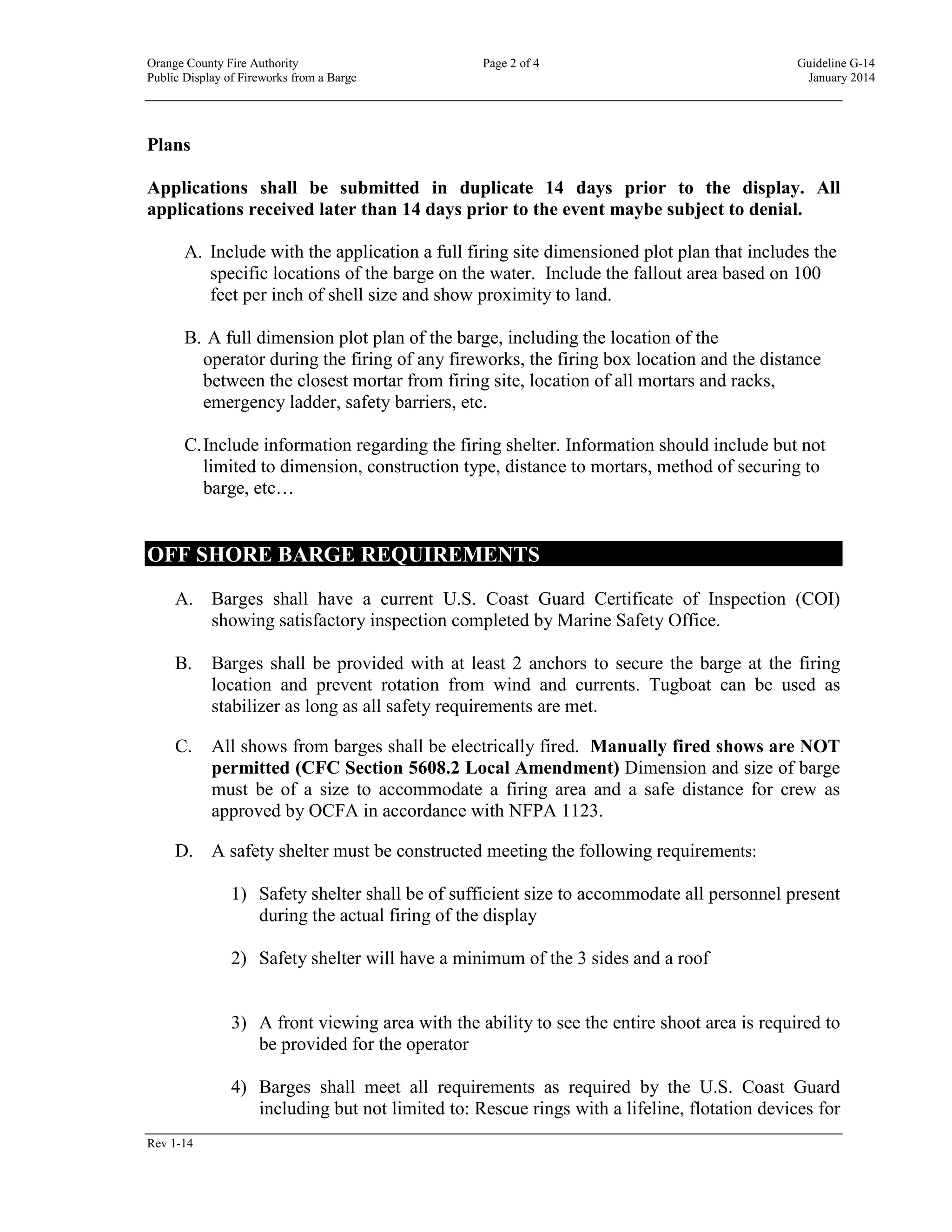 OCFA FWRKS FROM BARGE | PDF