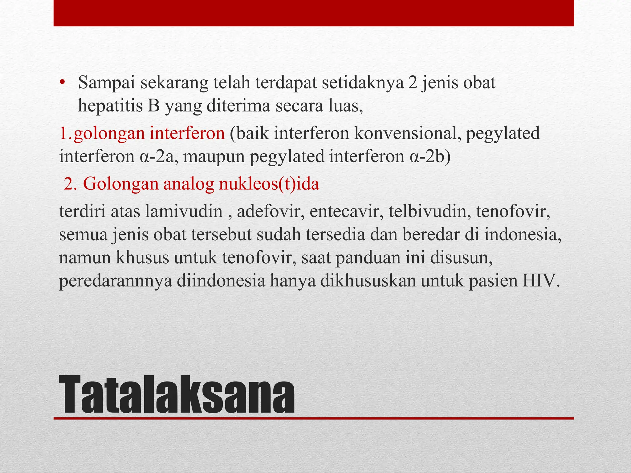 Tata Laksana Diagnosa dan Terapi Hepatitis | PPTX