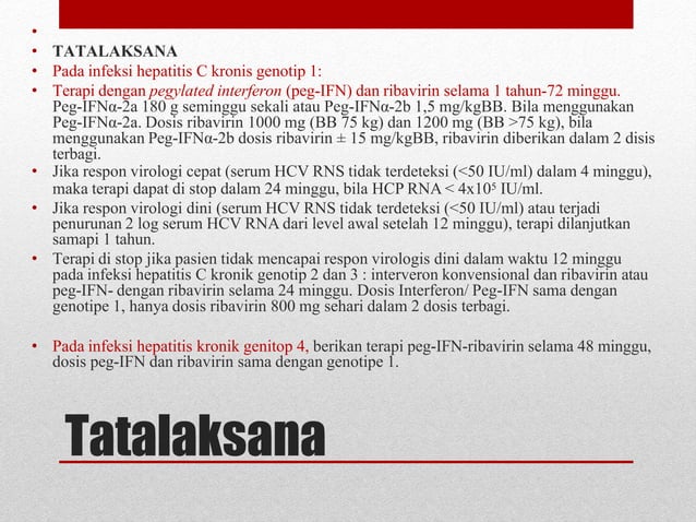 Tata Laksana Diagnosa dan Terapi Hepatitis | PPTX