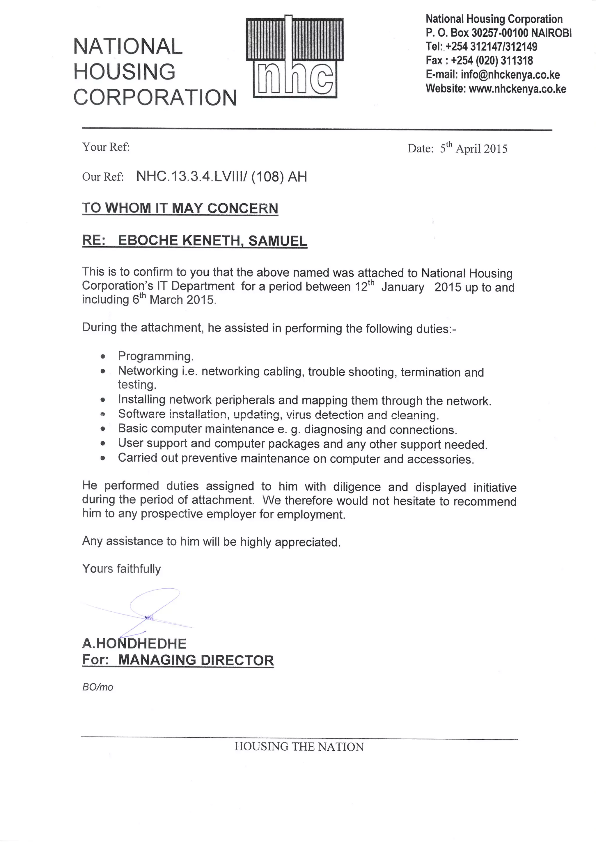 Recommendation letter | PDF