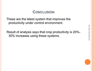 Importance of environmental control in agriculture. | PPTX
