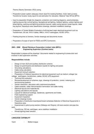 Vasanth_Electrical Engineer_CV_new | DOC