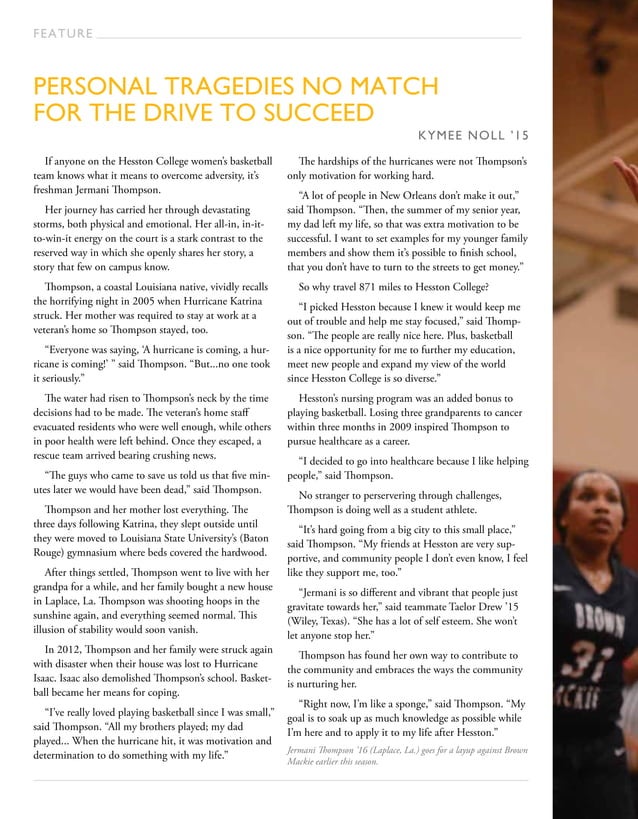 Jermani Thompson story | PDF | College Sports | Sports