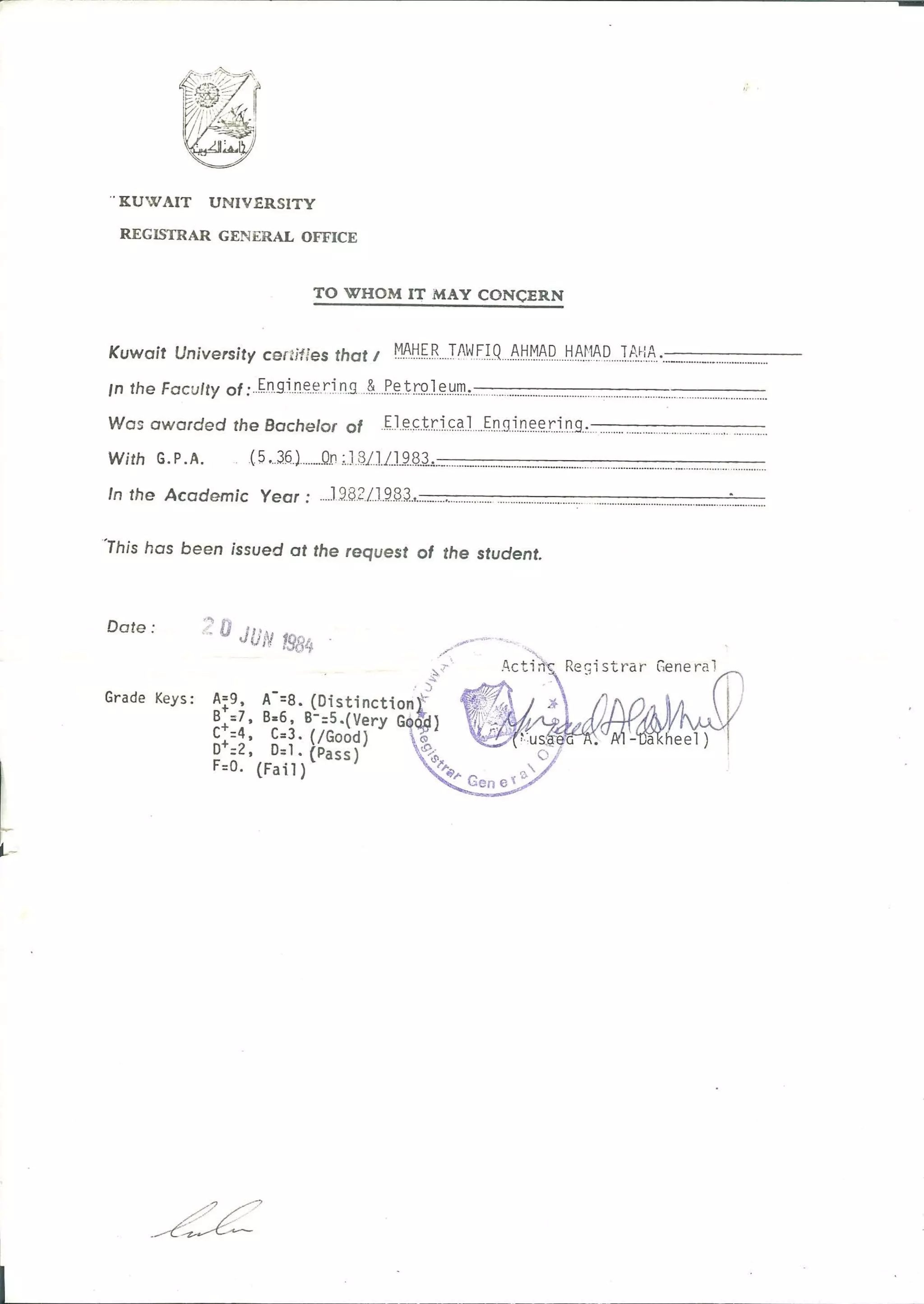 MTA BSC Degree | PDF