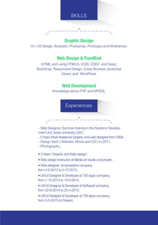 UI-Designer&Developer-Ahmed-Dawood-CV | PDF | Web Design and HTML | Internet