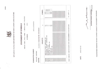 Matric Statement of symbols | PDF