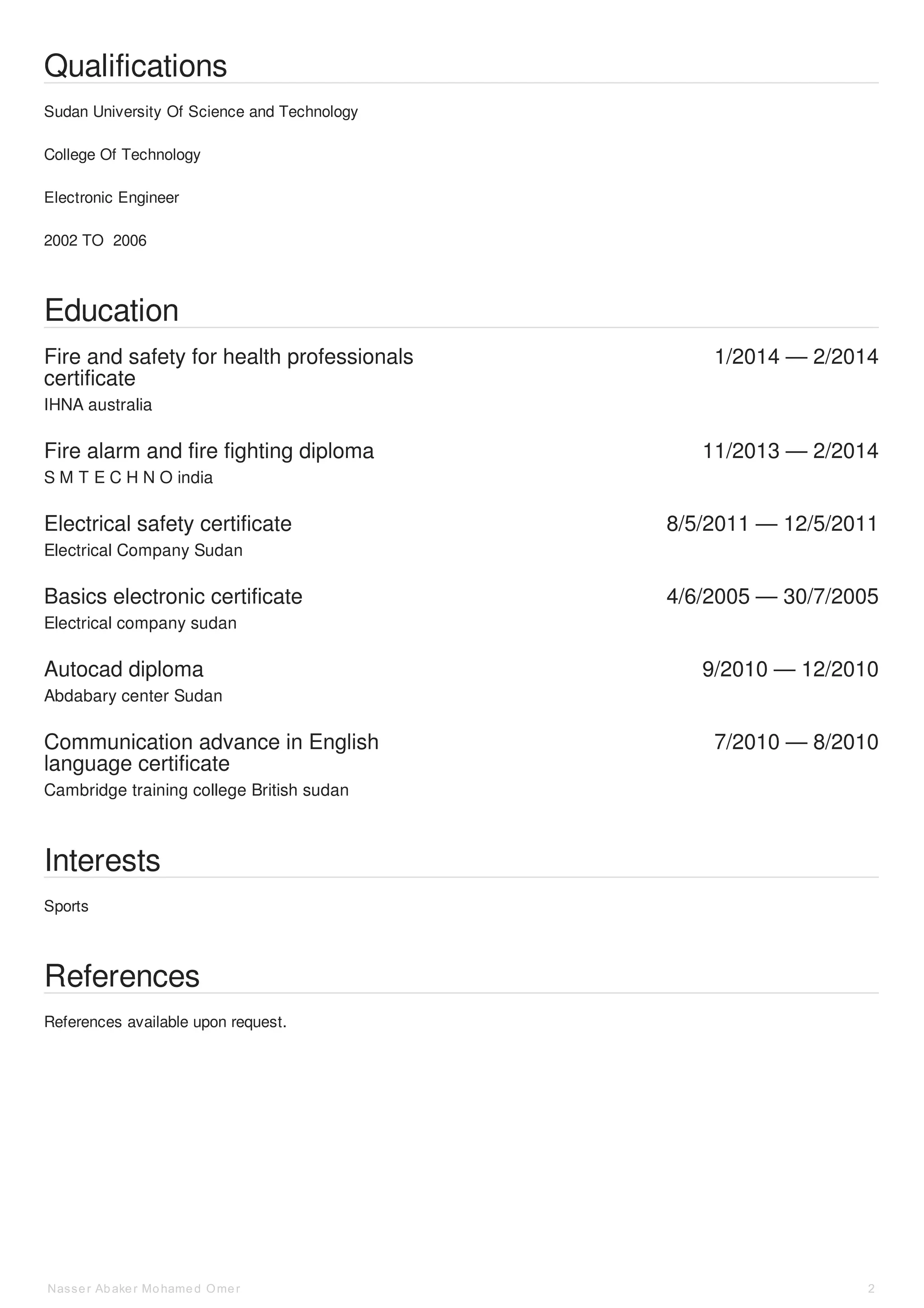 My_CV (4) | PDF | Civil Engineering Industry | Industries