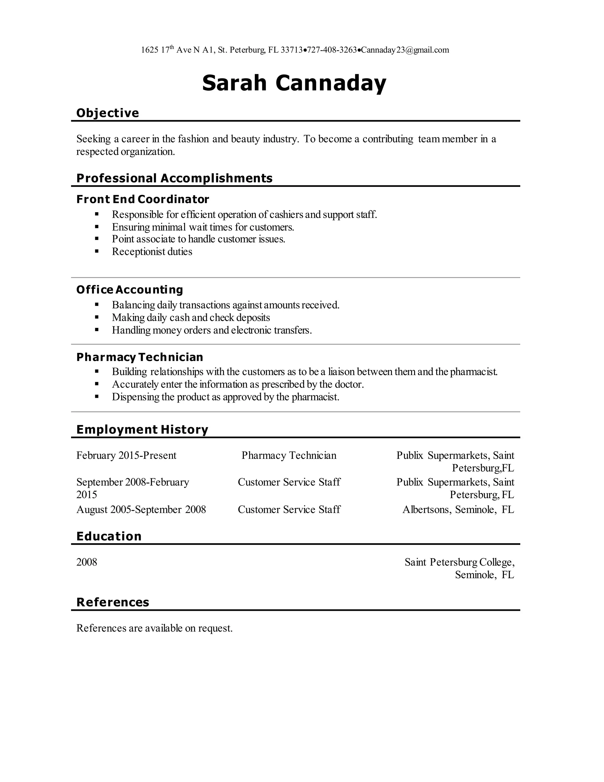 sarahresume | PDF