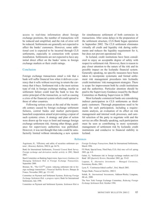 CLS Monetary Bulletin | PDF