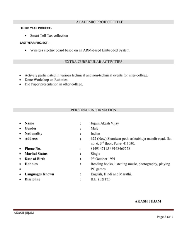 RESUME AKASH | PDF | Education industry | Industries
