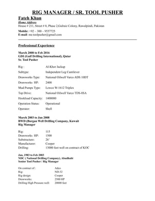 Fateh Khan RIG Manager | RTF | Commercial Trucks | Auto Body Styles